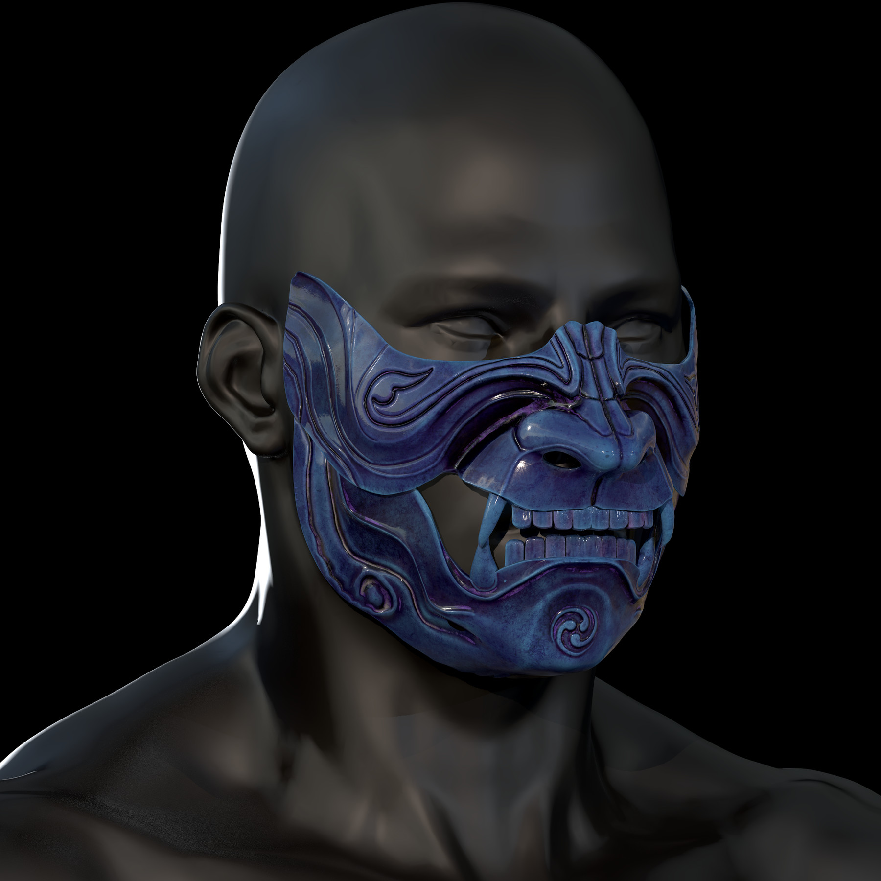 ArtStation - Samurai Mask ver1 | Game Assets
