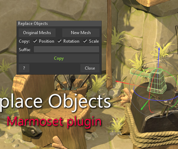 Artstation Replace Objects Marmoset Script Resources