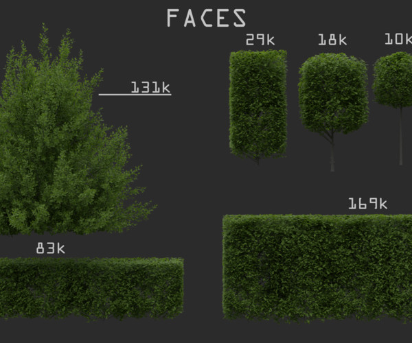 ArtStation - Hedges & Shrubs Pack | Game Assets