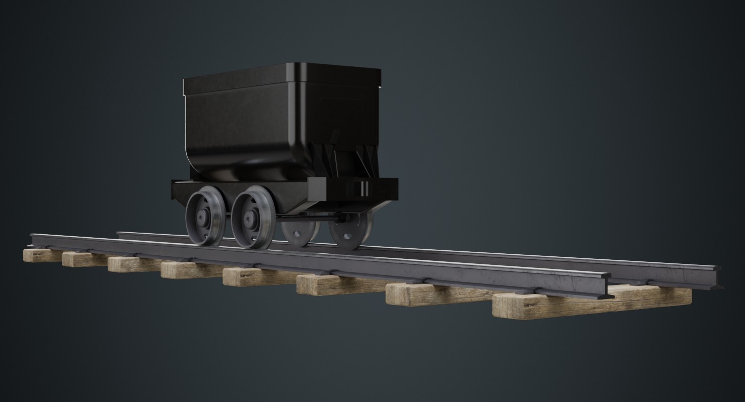 ArtStation - Mining Cart 1A | Game Assets