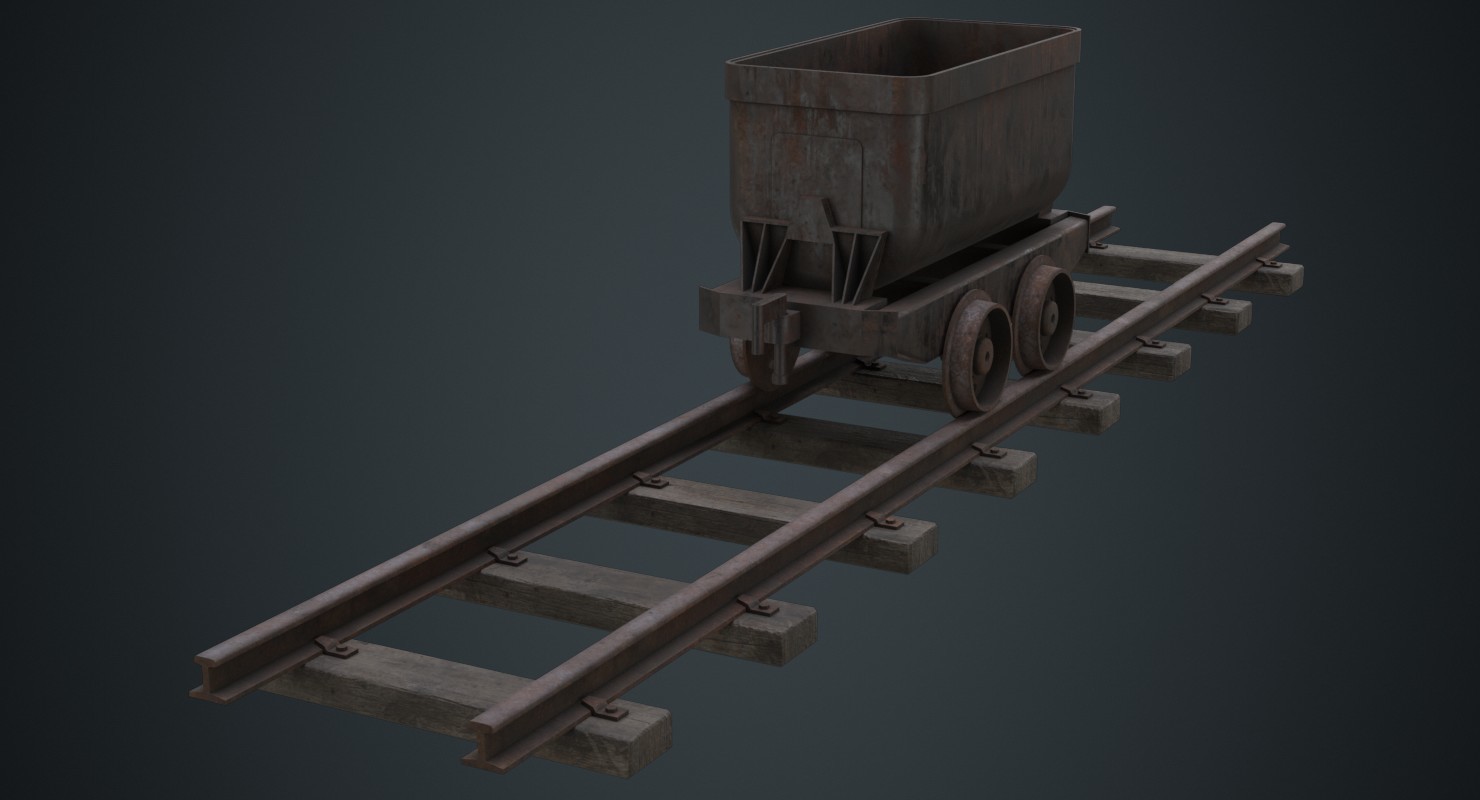 ArtStation - Mining Cart 1B | Game Assets