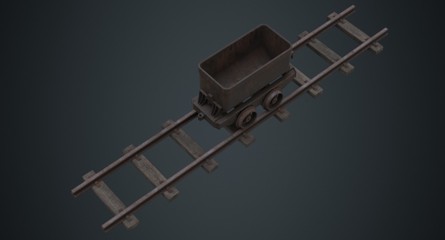 ArtStation - Mining Cart 1B | Game Assets