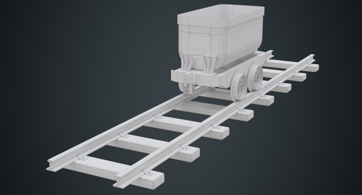 ArtStation - Mining Cart 1B | Game Assets