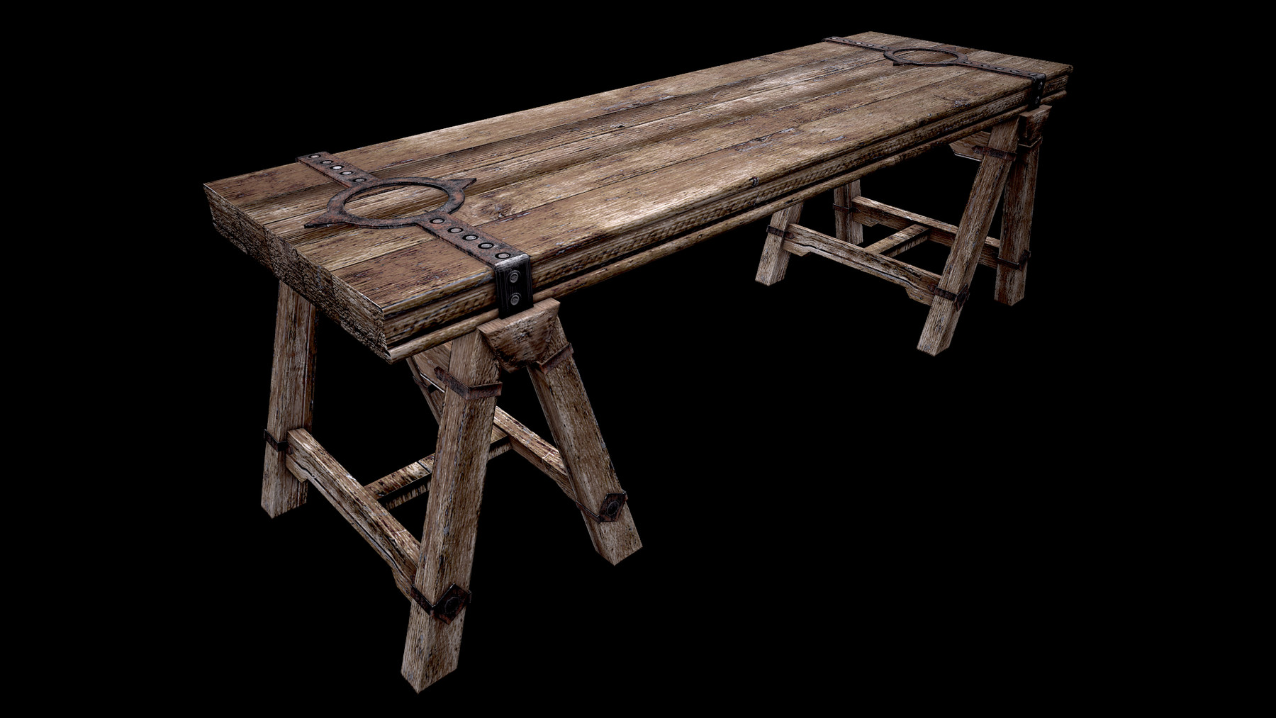 ArtStation - Rusty wooden Table | Game Assets