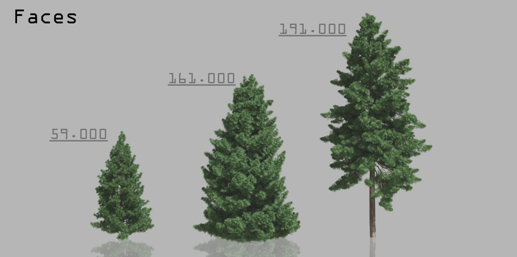 ArtStation - Conifer Trees Pack | Game Assets