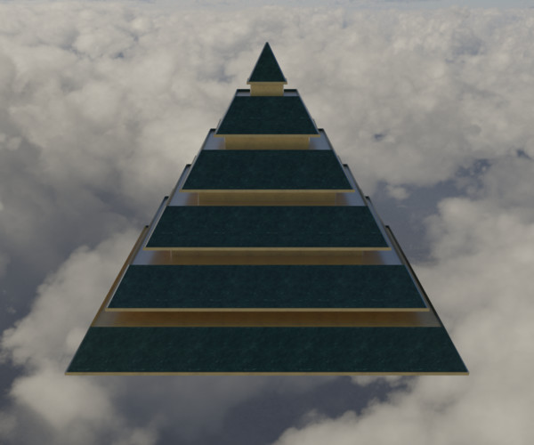 ArtStation - Golden and Green Marbled Pyramid with Squared Spike | Game ...