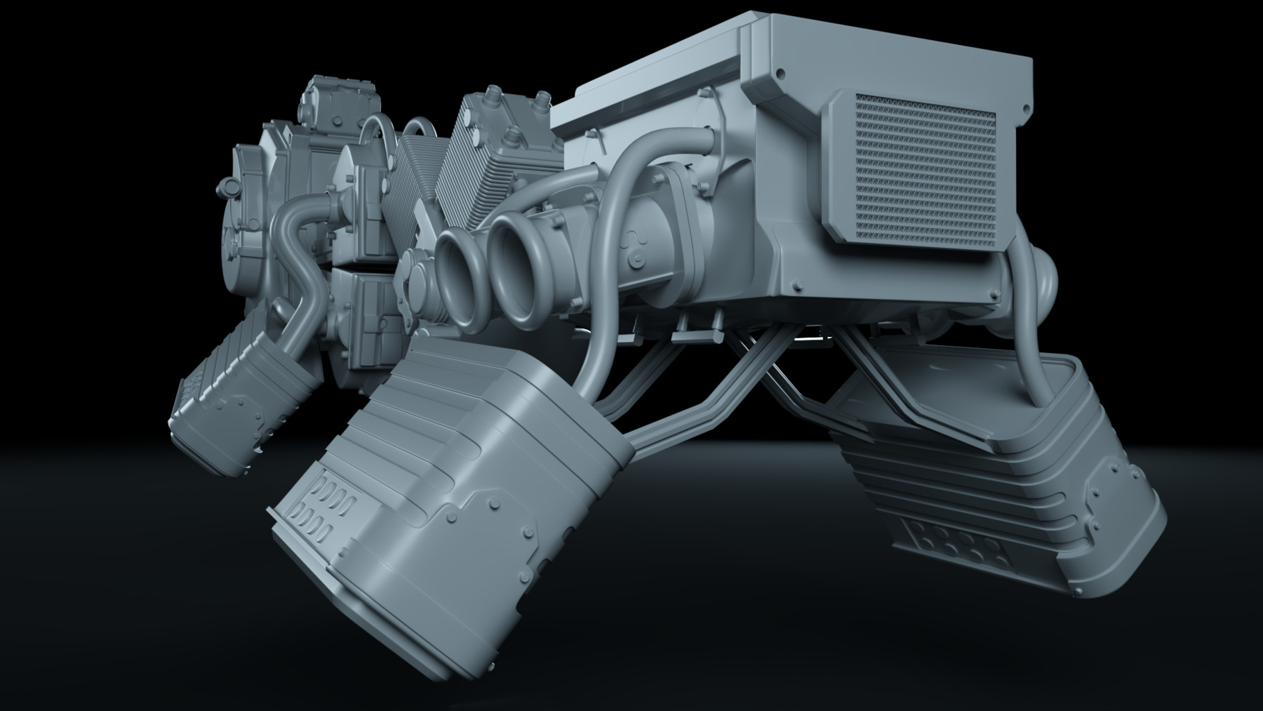 ArtStation - SciFi Engine Pack- High-poly/3D Assets/Formats(MB, Max ...