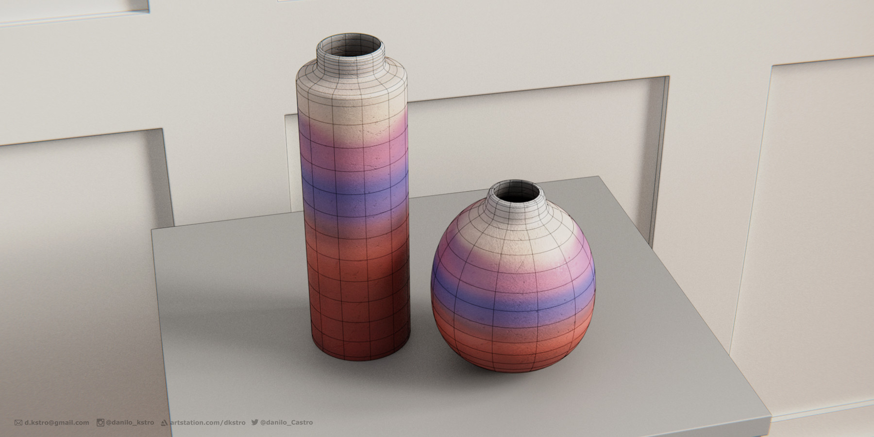 ArtStation - ATACAMA DECORATIVE VASE | 3D model | 4k Textures | 2 Sizes ...