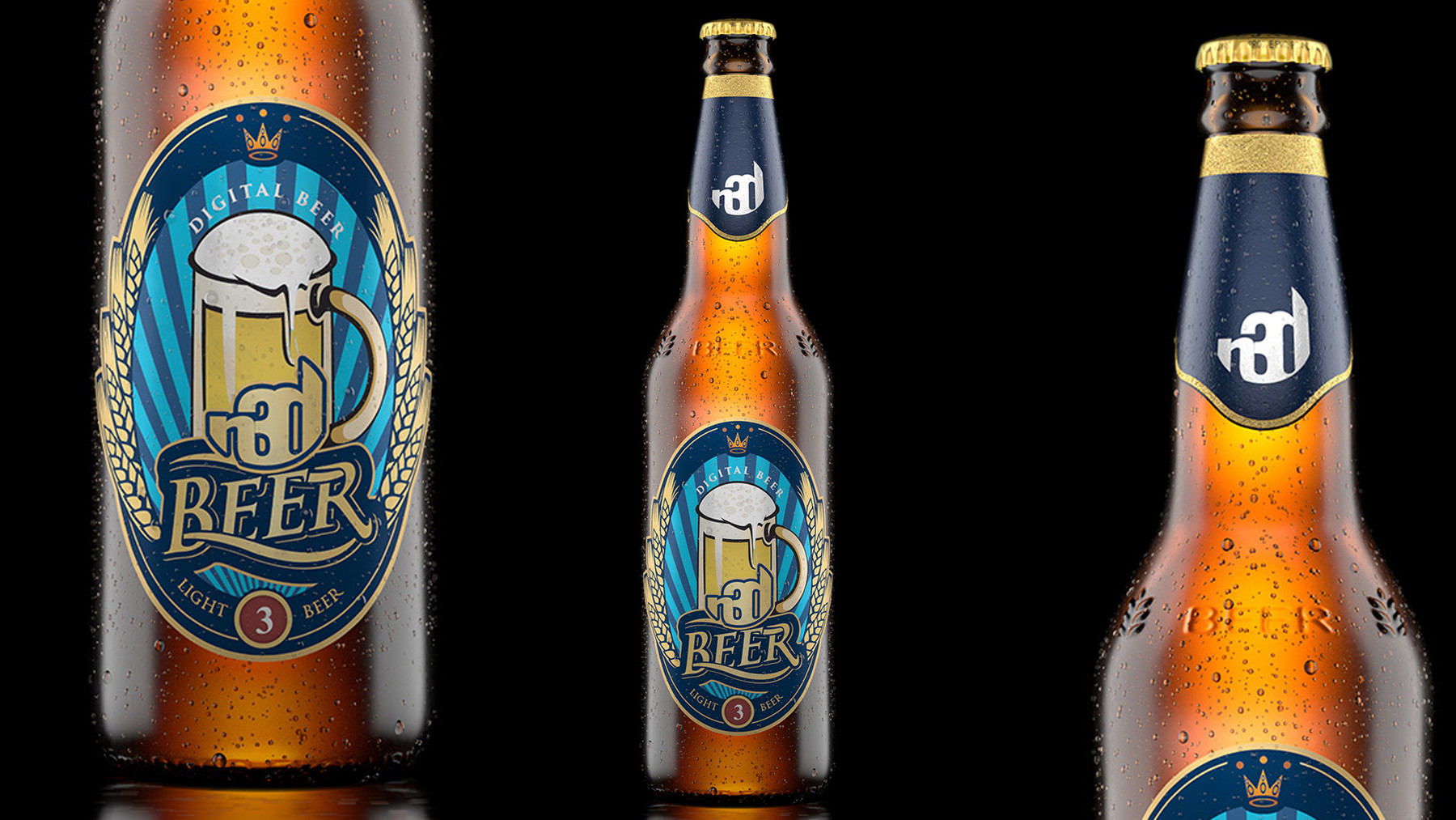 ArtStation - Realistic Beer Bottle (Ready to Render - Maya 2018 and ...