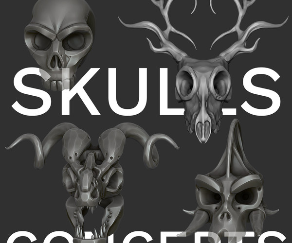 ArtStation - Skull stylized concepts | Resources