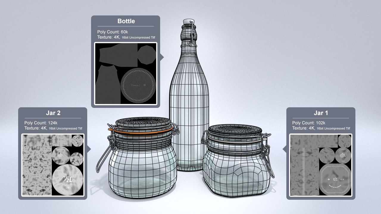ArtStation - Clamp Jar, Bottle + Animation | Resources