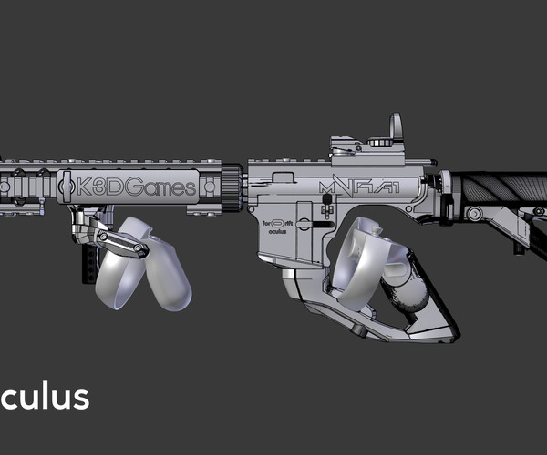 ArtStation - mVRa1 Gun Stock Mo.1 for oculus rift 3D Print Data | Resources