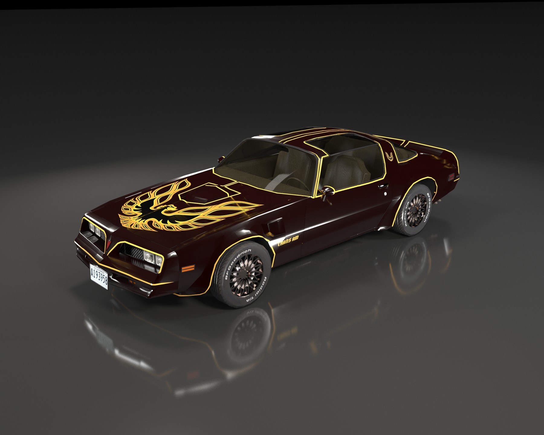 ArtStation - Pontiac Firebird 1977 Low Poly | Game Assets