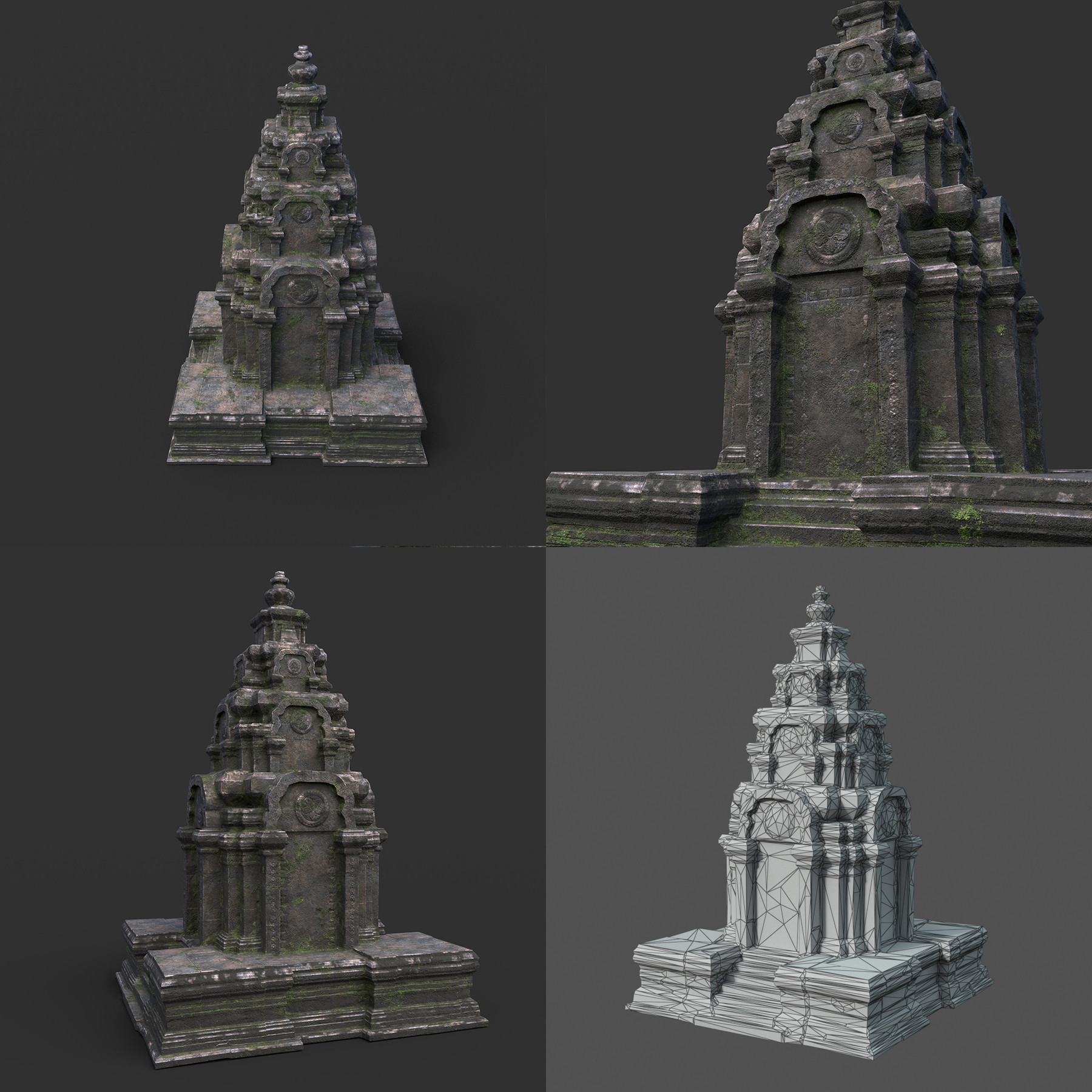 ArtStation - Ruin Ancient Temple - Khmer Architecture Pack B-01 | Game ...
