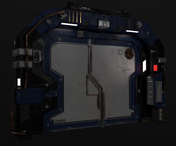 ArtStation - Lowpoly Scifi Spaceship Door | Game Assets