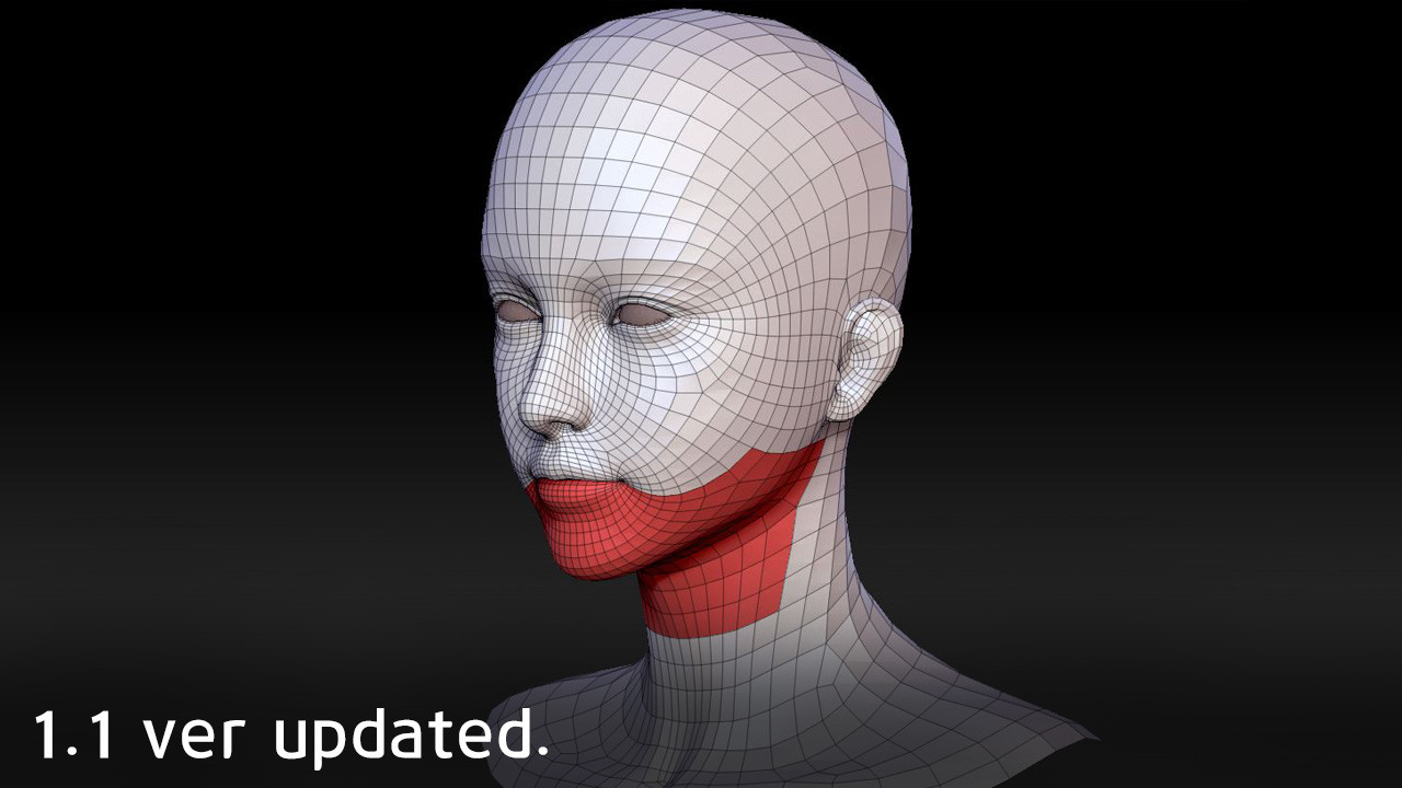 ArtStation - Female Head Base Mesh | Resources