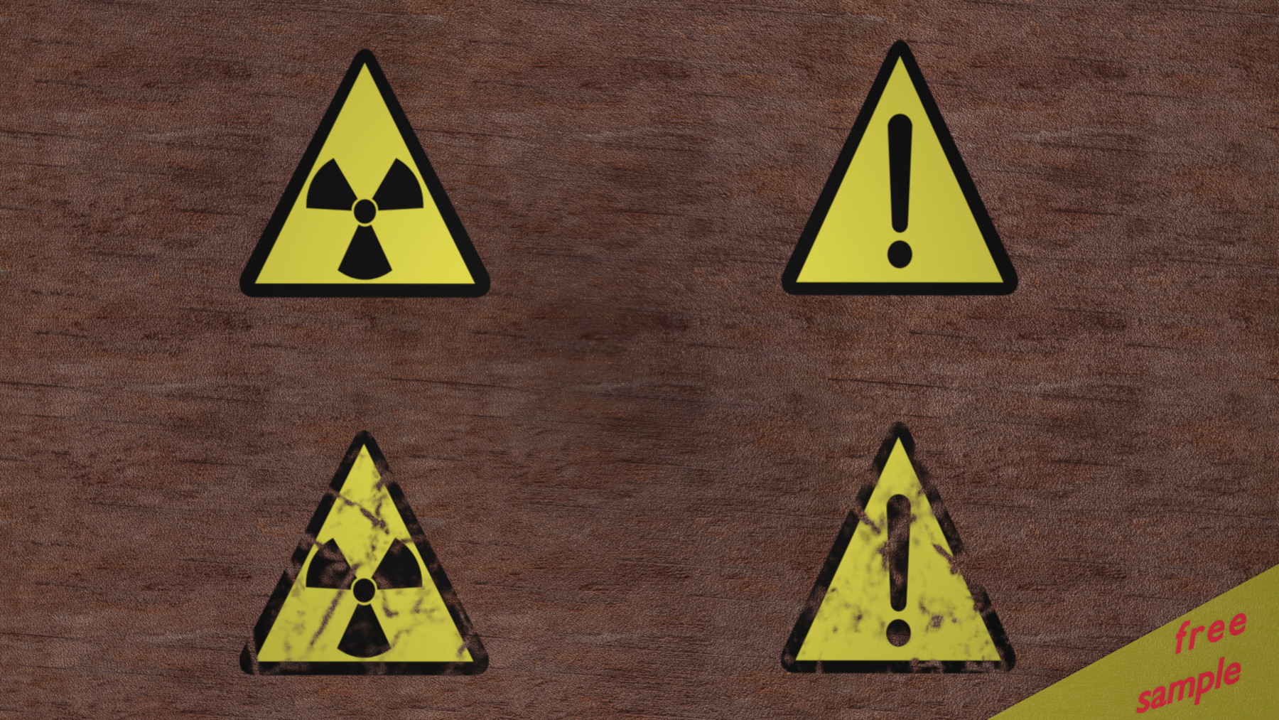 ArtStation - Free Hazard Signs Sample | Game Assets