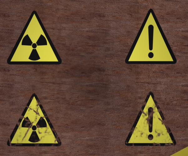 ArtStation - Free Hazard Signs Sample | Game Assets