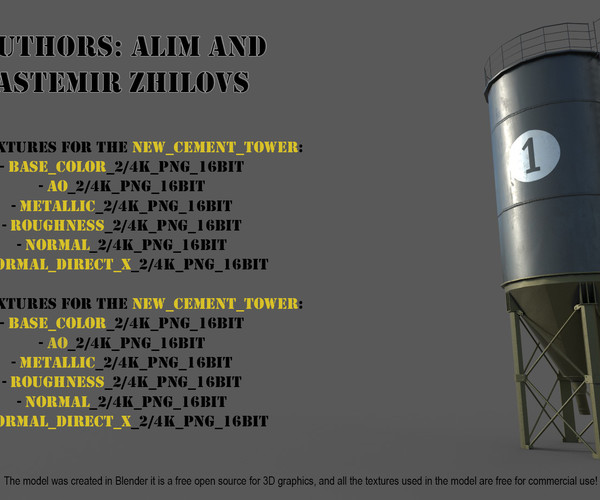 ArtStation - Cement Tower Low-poly 3D model | Resources