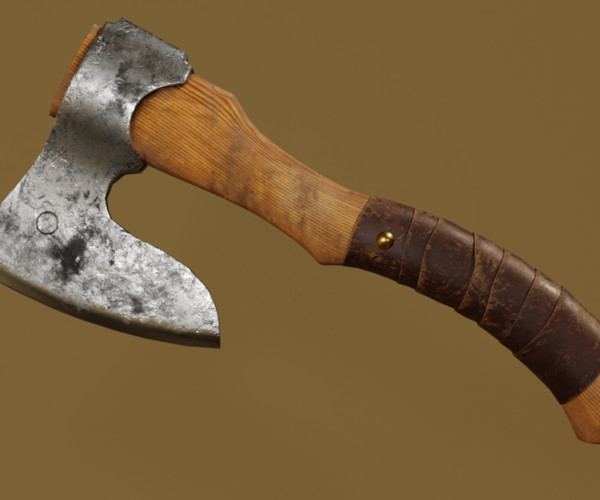 ArtStation - Axe low poly and high poly 3d model | Game Assets