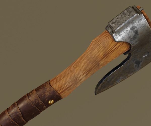 ArtStation - Axe low poly and high poly 3d model | Game Assets