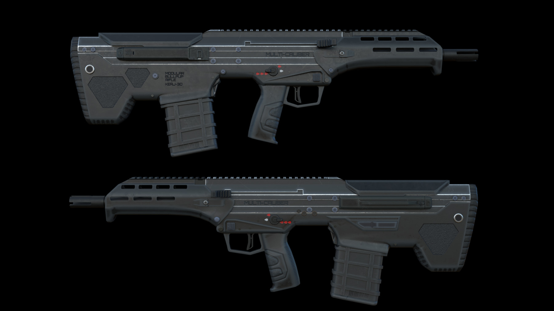 ArtStation - Modular Bullpup Rifle- Standard Variant | Game Assets
