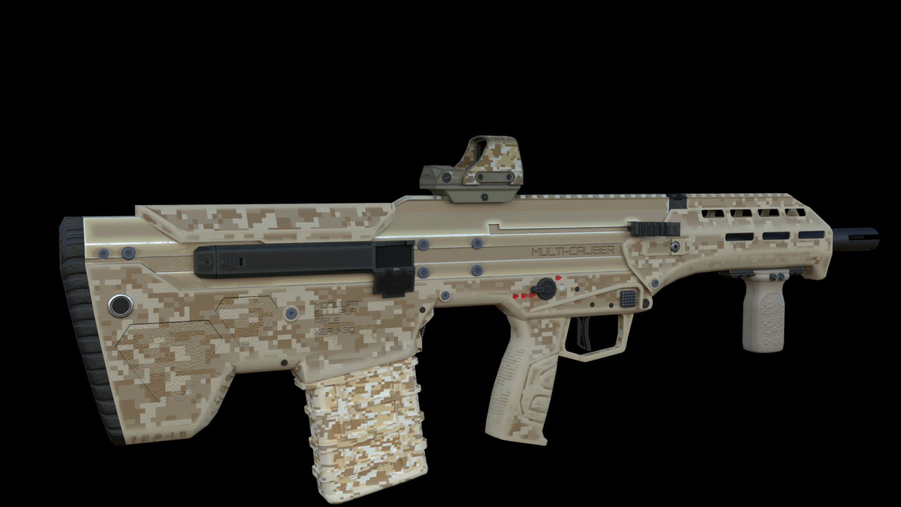 ArtStation - Modular Bullpup Rifle- Standard Variant | Game Assets