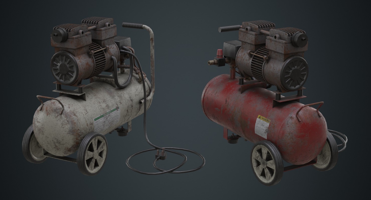 ArtStation - Air Compressor 3B | Game Assets