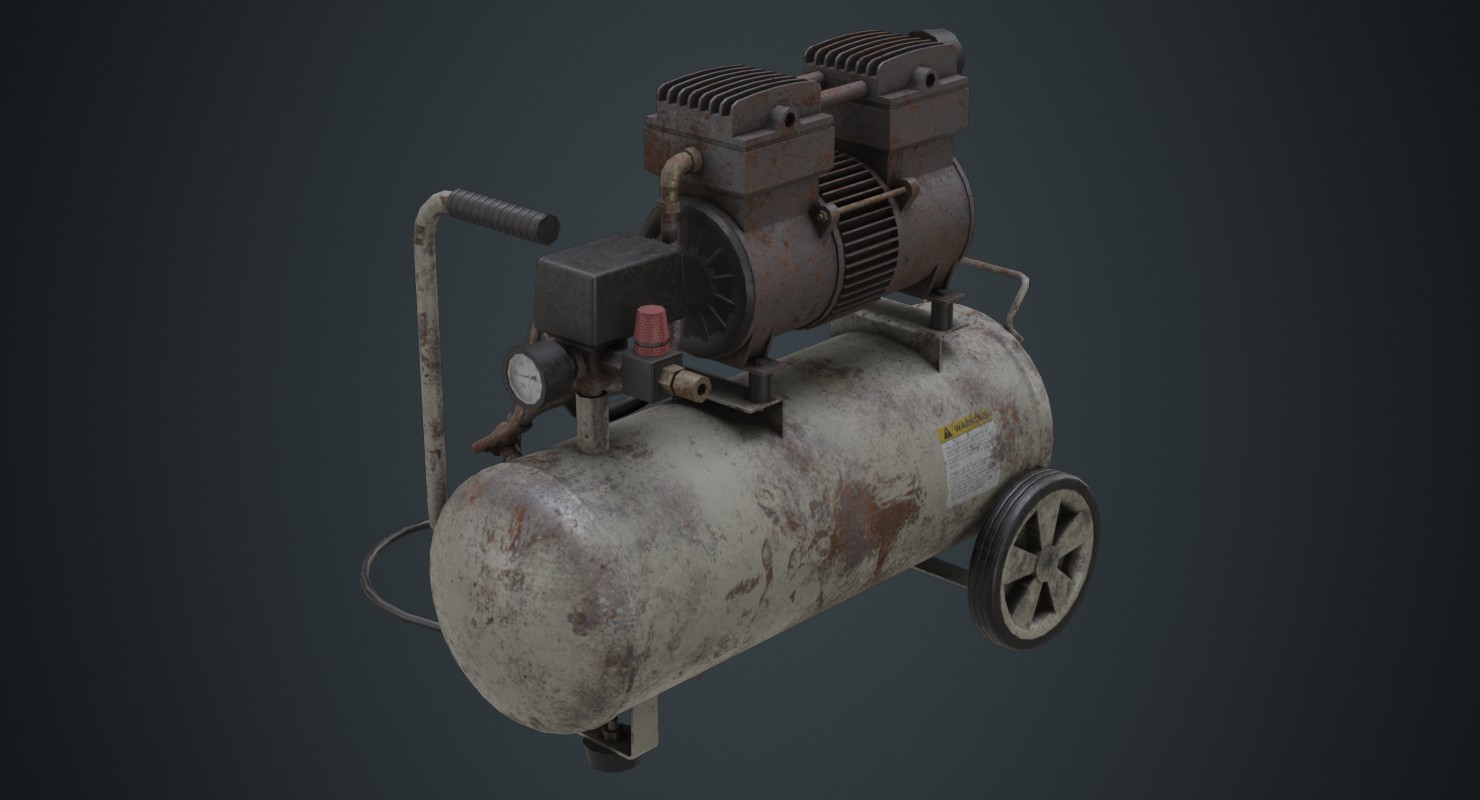 ArtStation - Air Compressor 3B | Game Assets
