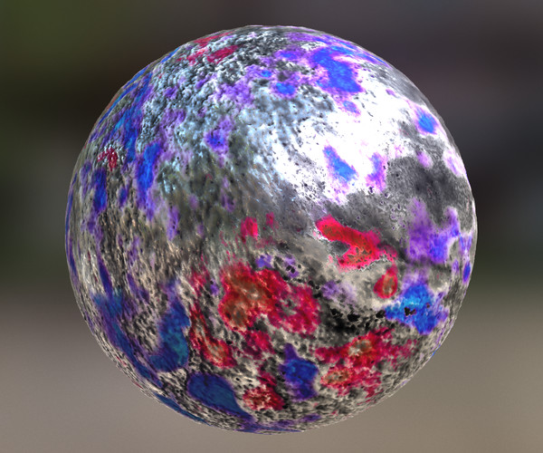 ArtStation - Black, Purple, Red and Blue Oxyded Metal Texture | Game Assets