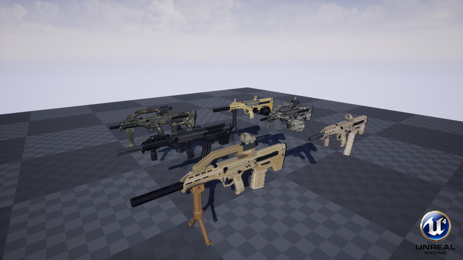 ArtStation - Modular Bullpup Rifle- Standard Variant | Game Assets