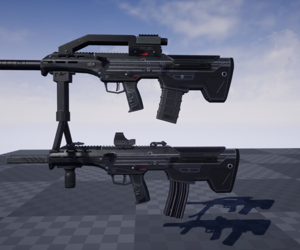 ArtStation - Modular Bullpup Rifle- Standard Variant | Game Assets