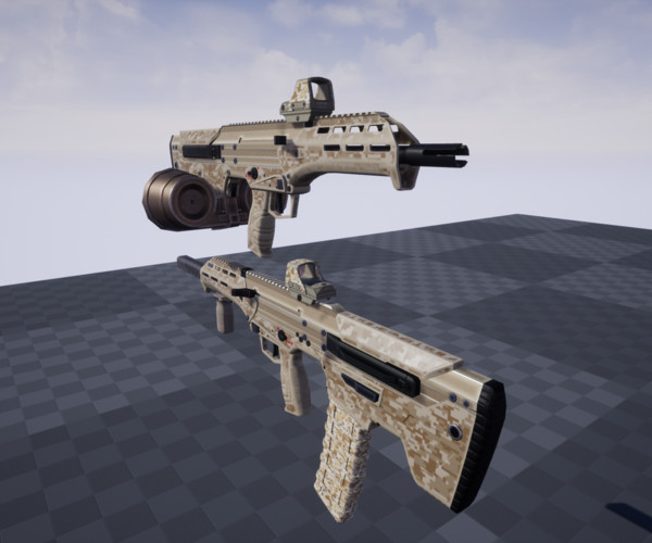 ArtStation - Modular Bullpup Rifle- Standard Variant | Game Assets