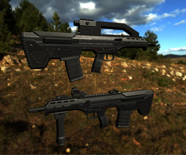 ArtStation - Modular Bullpup Rifle- Standard Variant | Game Assets