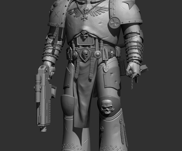 ArtStation - Warhammer 40k Black Templar Chaplain Space Marine High ...
