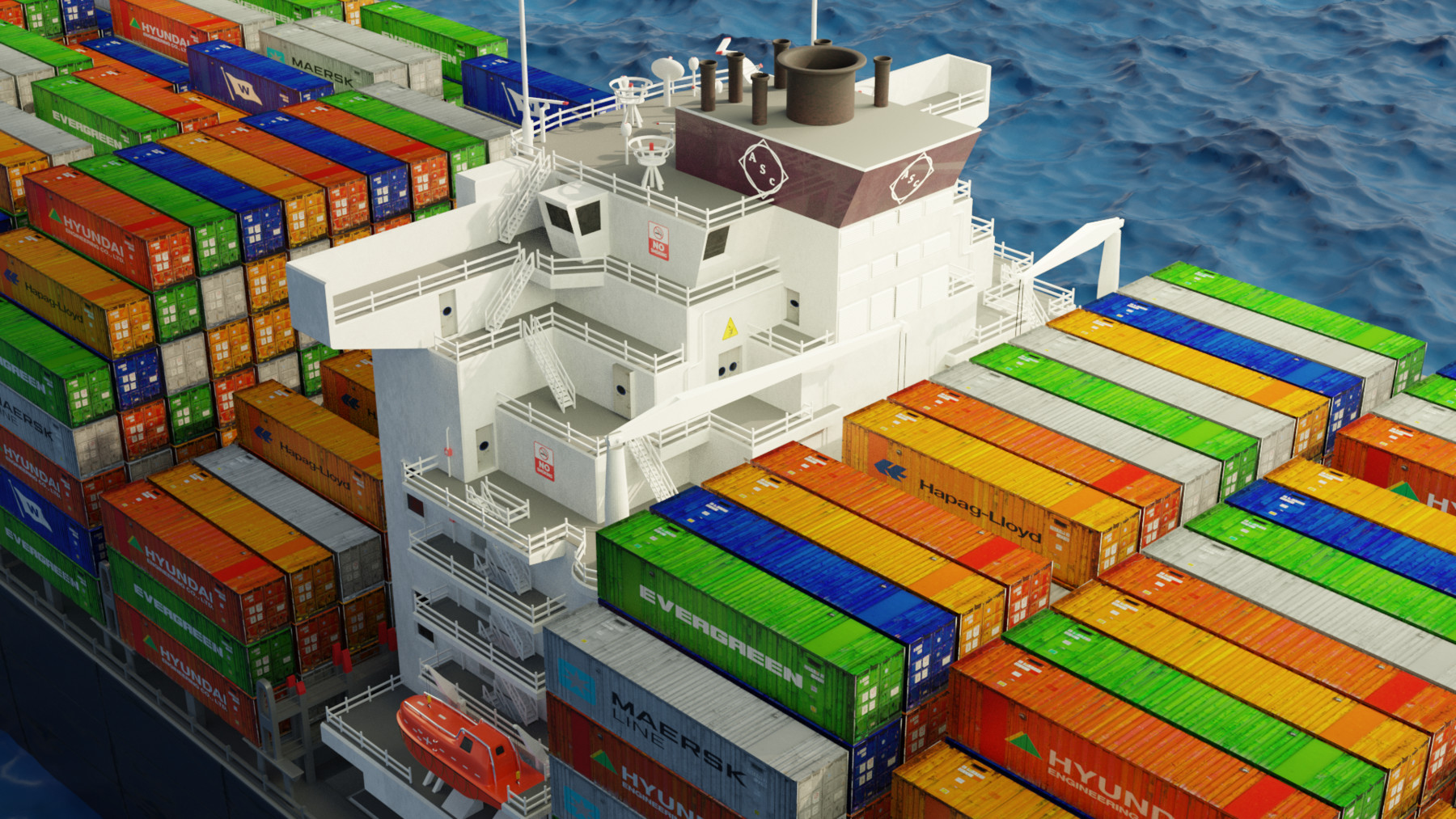 ArtStation - ASC Qaitbay container ship | Resources