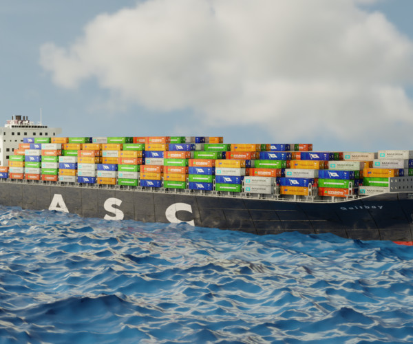 ArtStation - ASC Qaitbay container ship | Resources