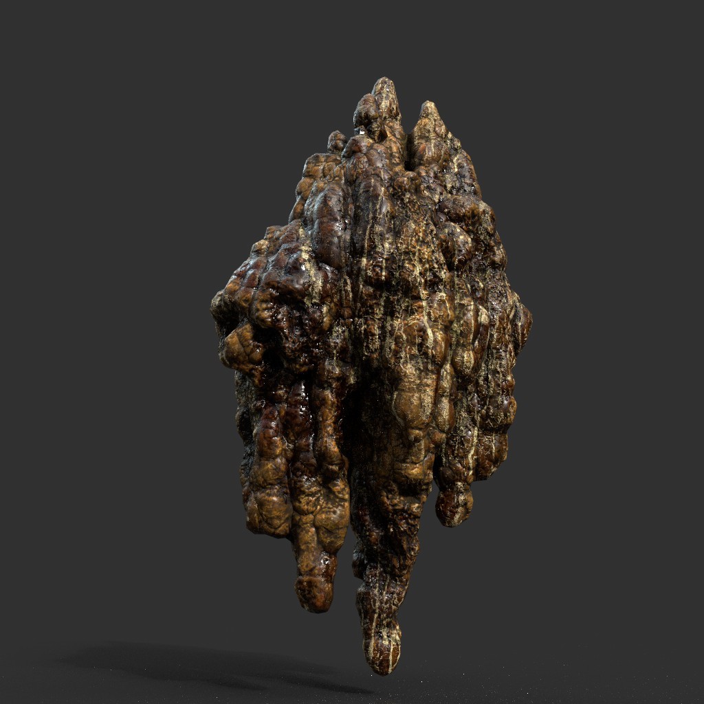 ArtStation - Low poly Brown Stalactite Cave Rock Modular Pack C 200221 ...