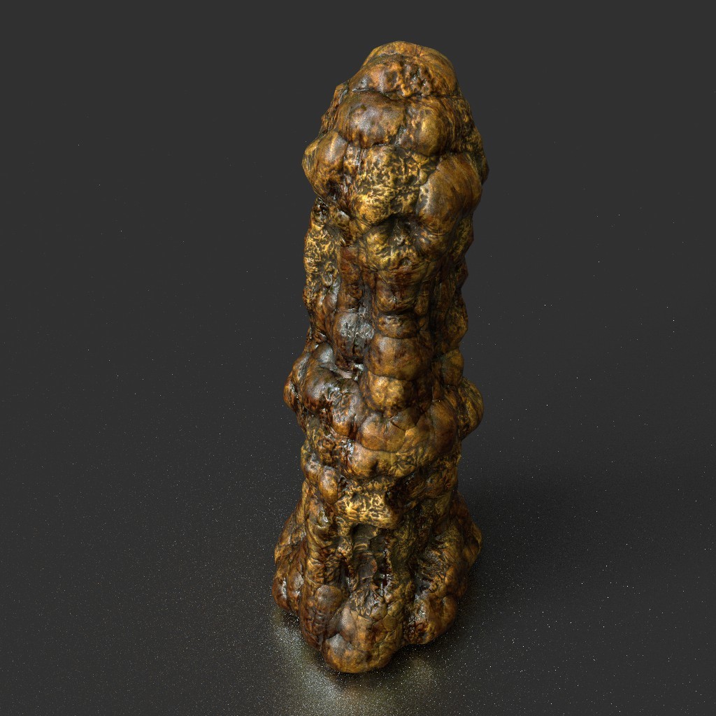 ArtStation - Low poly Brown Stalactite Cave Rock Modular Pack B 200221 ...