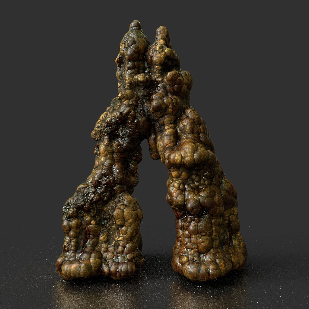 ArtStation - Low poly Brown Stalactite Cave Rock Modular Pack B 200221 ...