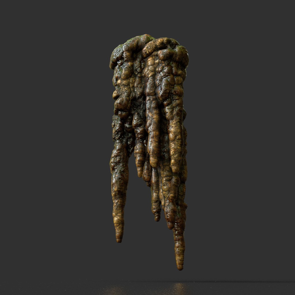 ArtStation - Low poly Brown Stalactite Cave Rock Modular Pack B 200221 ...