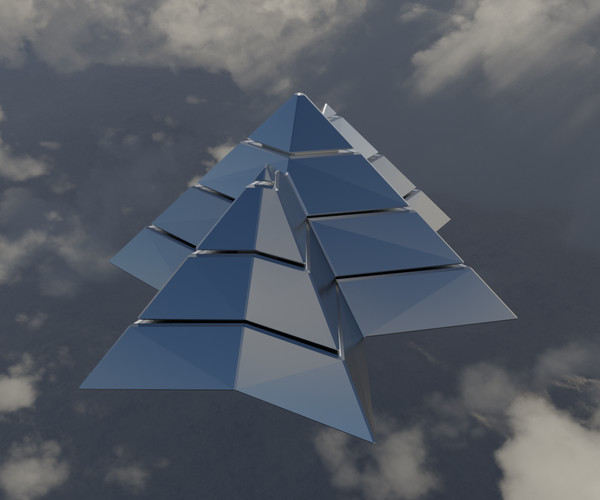 ArtStation - Silver Futuristic Pyramidal Build | Game Assets