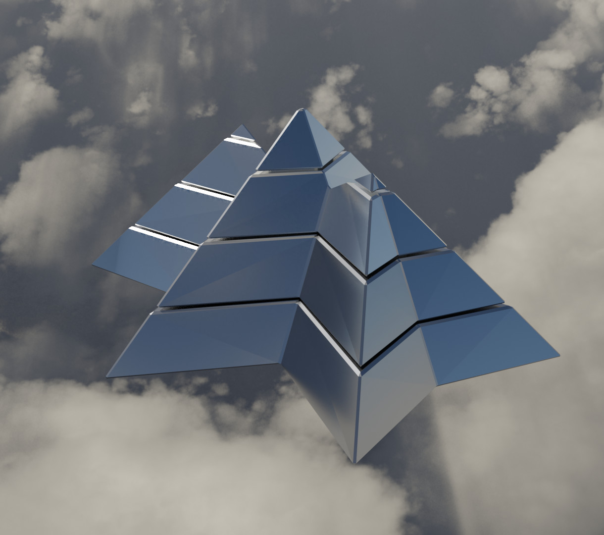ArtStation - Silver Futuristic Pyramidal Build | Game Assets