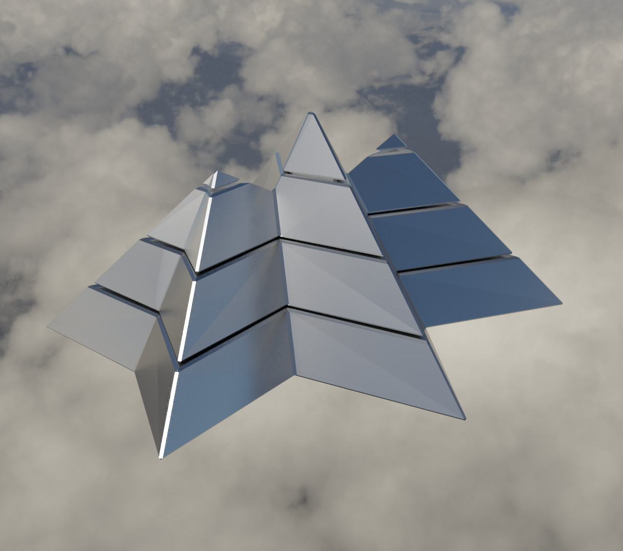 ArtStation - Silver Futuristic Pyramidal Build | Game Assets