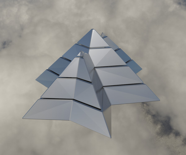 ArtStation - Silver Futuristic Pyramidal Build | Game Assets