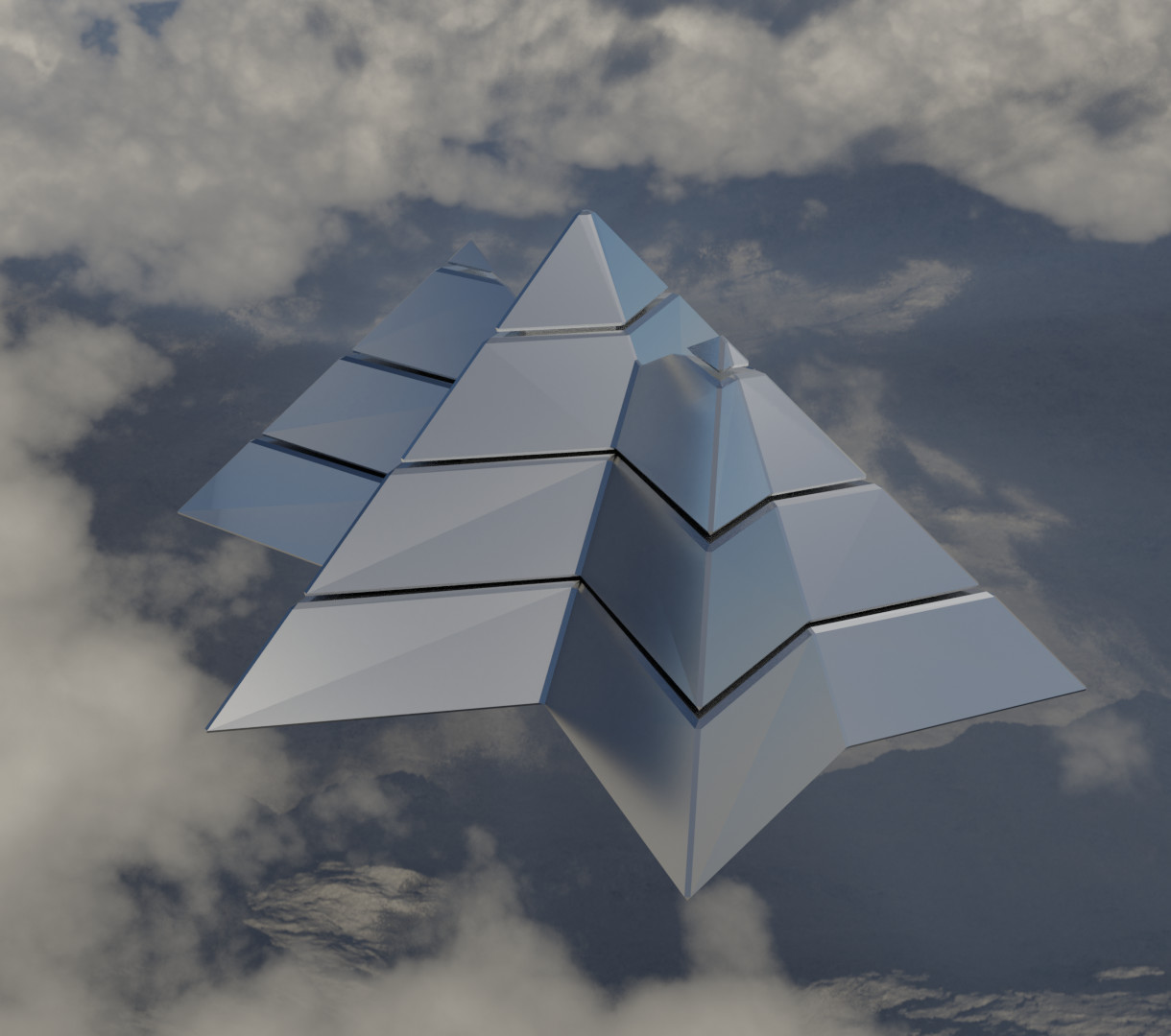 ArtStation - Silver Futuristic Pyramidal Build | Game Assets
