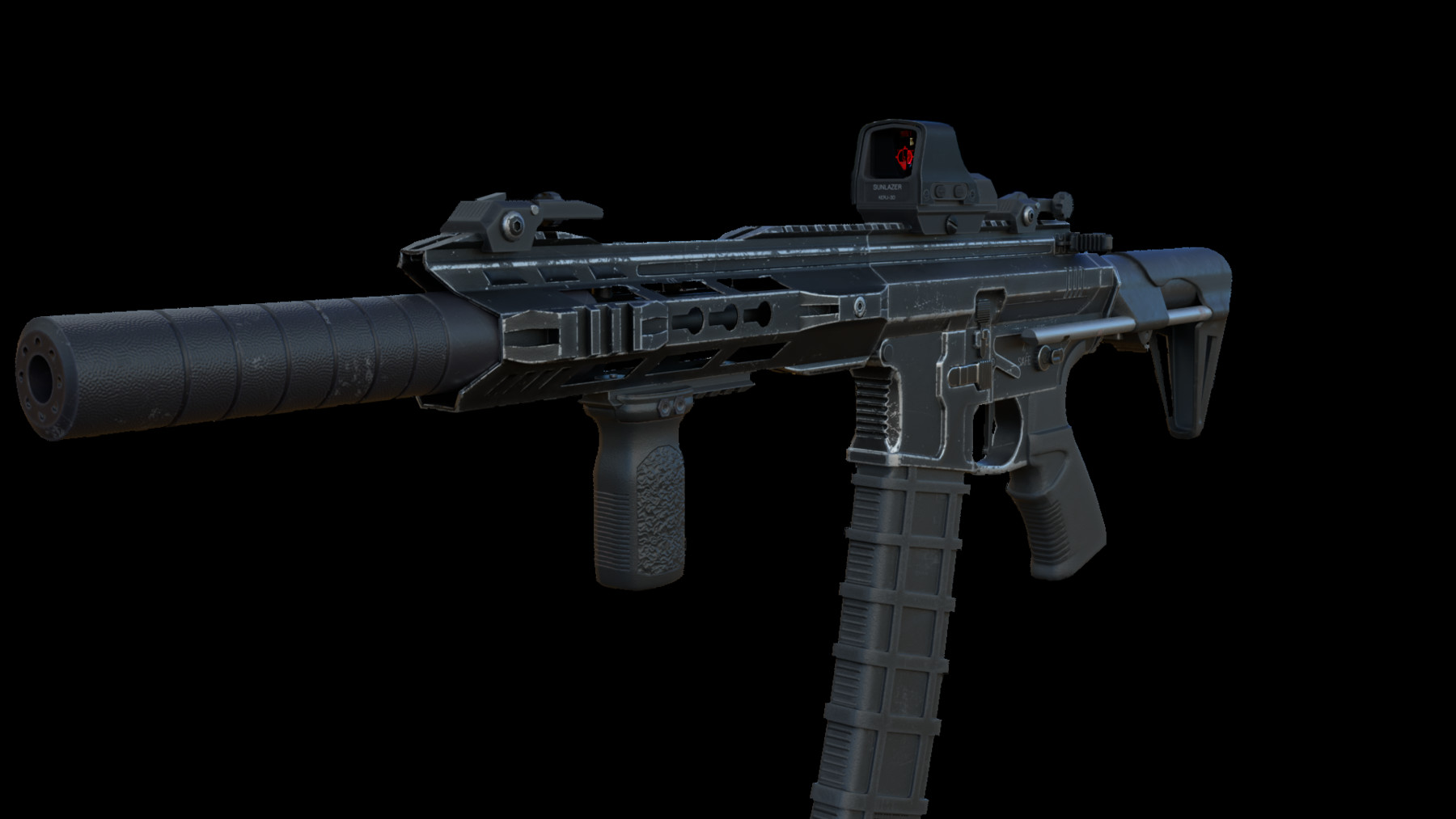 ArtStation - Modular Combat Rifle-Close Quarter Combat Variant | Game ...