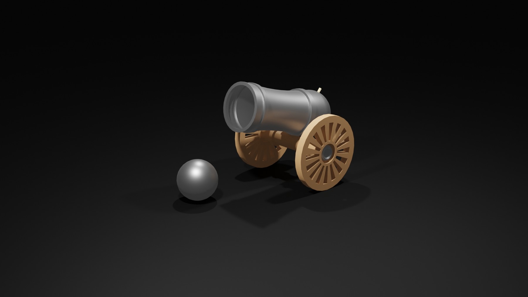 ArtStation - Low Poly Cannon & Cannonball | Game Assets