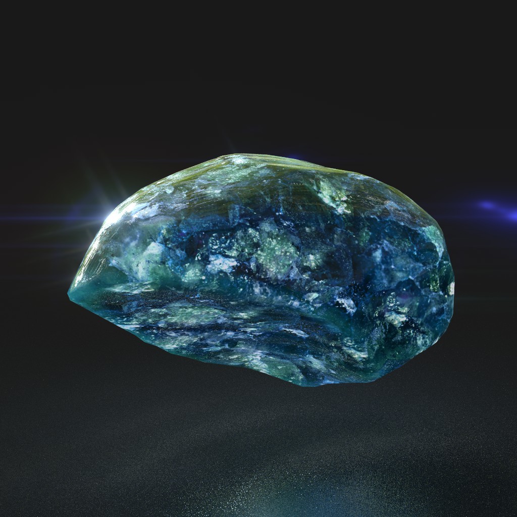 ArtStation - Low poly Blue Gemstone Pack 200115 | Game Assets