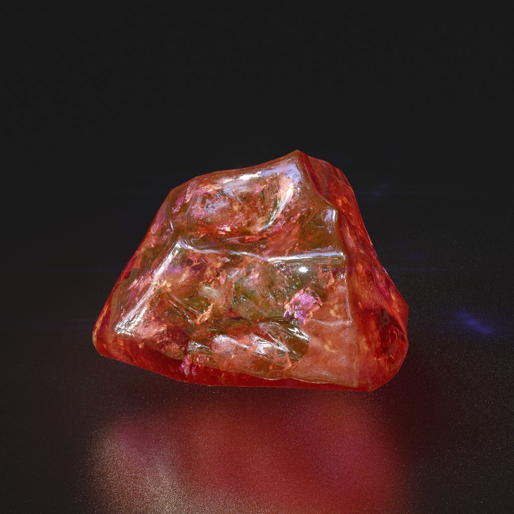 ArtStation - Low poly Red Gemstone Pack 200115 | Game Assets
